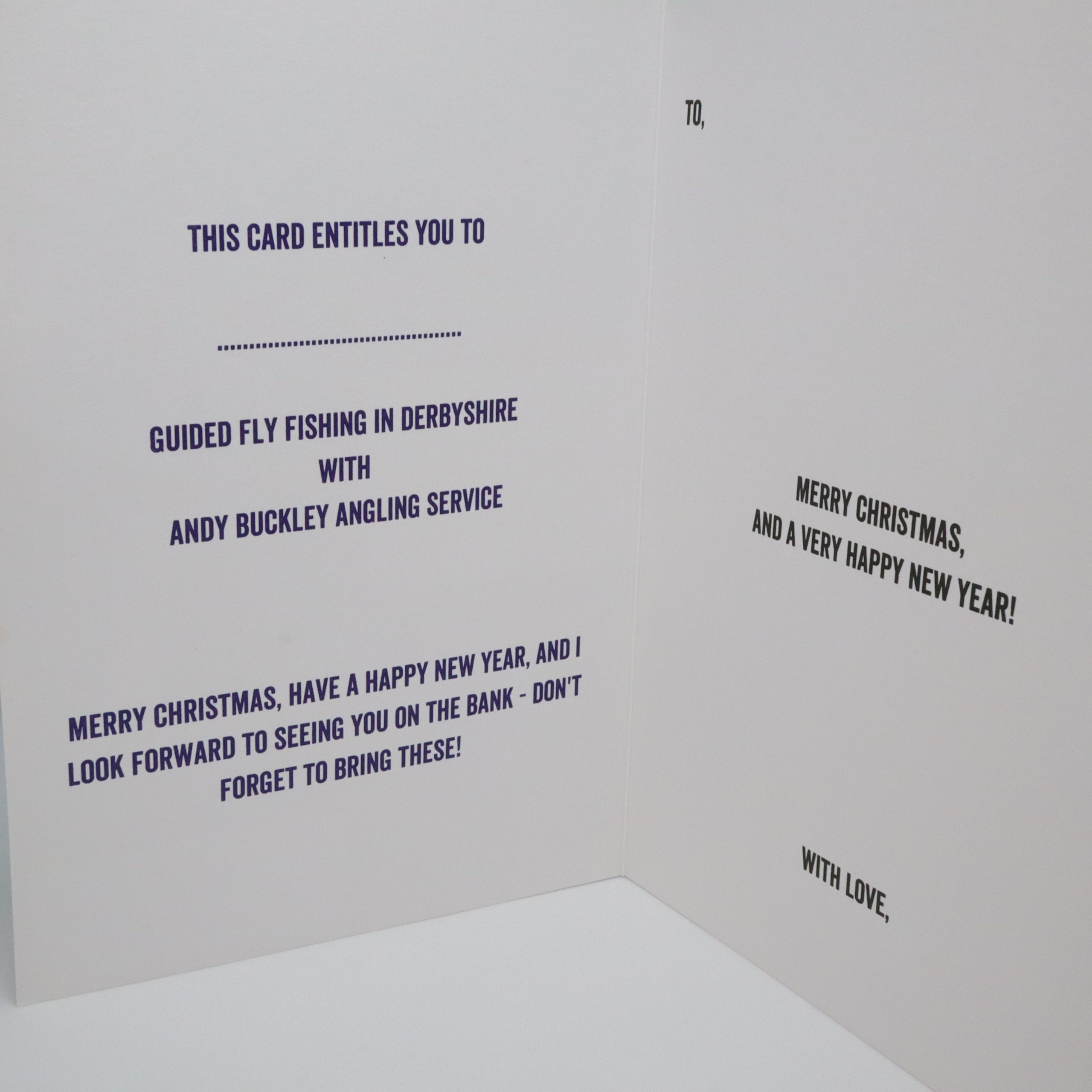 Christmas Card Voucher - Fly Fishing - Single Angler - Half Day ...